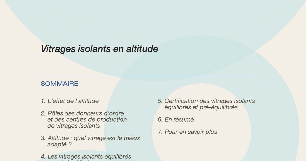 Découvrez le nouveau le point sur ''vitrages en altitude'' ! - Accueil ...